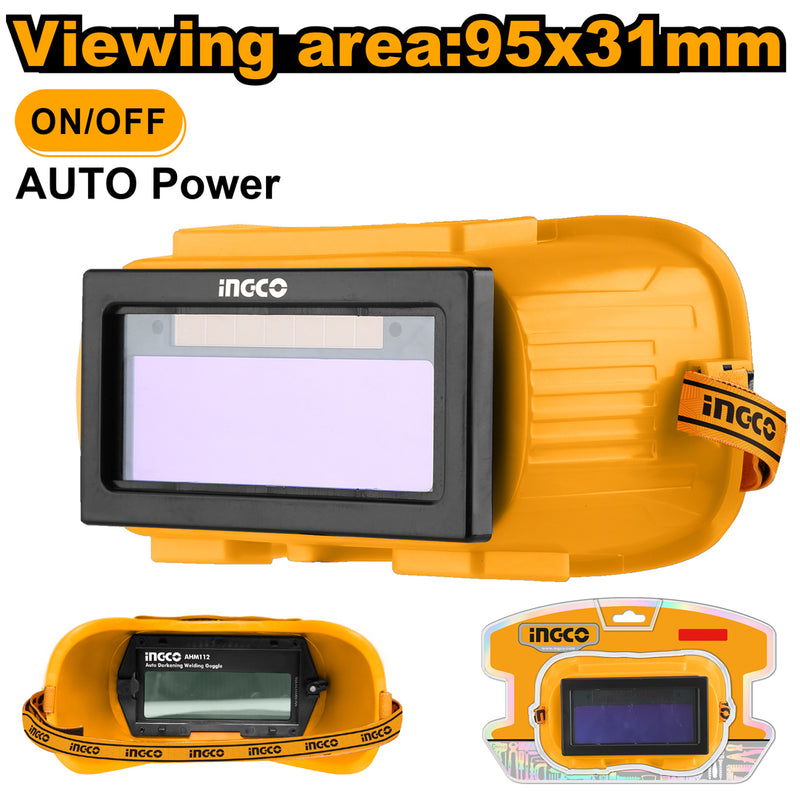 Ingco Auto Darken Mask Weld Welding Goggles AHM112 – INGCO Philippines