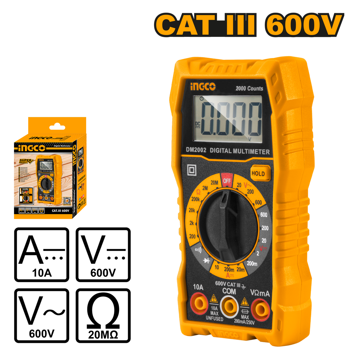Digital Multimeter Tester Multi Tester for Electrical Tools CAT III 60 ...