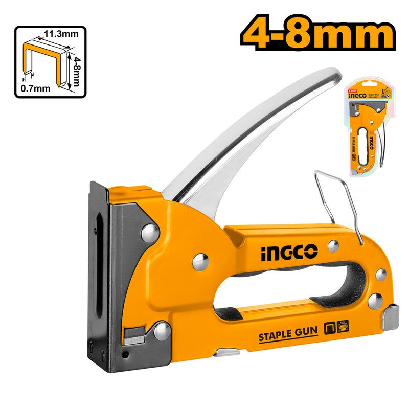 Ingco 4-8mm Stainless Steel Super Select Staple Gun Tacker Tucker HSG1 ...