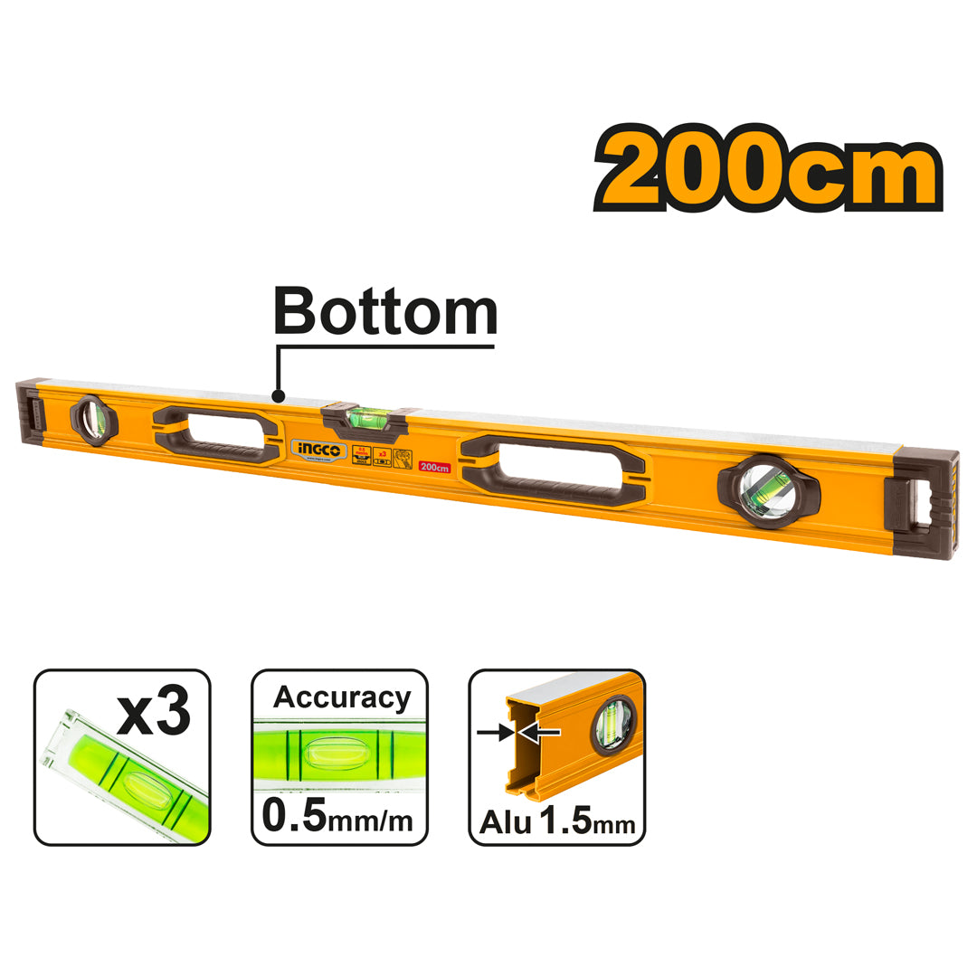 Ingco Spirit Level Bar 200cm HSL08200 INGCO Philippines