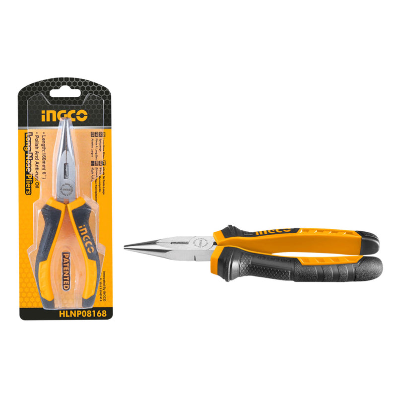 HLNP08168 INGCO Anti-Rust and Polished Long Nose Pliers 6"/160mm ...